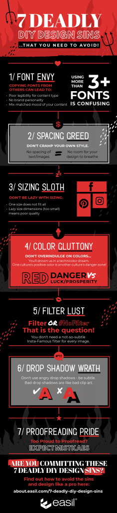 7 Deadly DIY Design Sins (that you need to avoid) - Easil