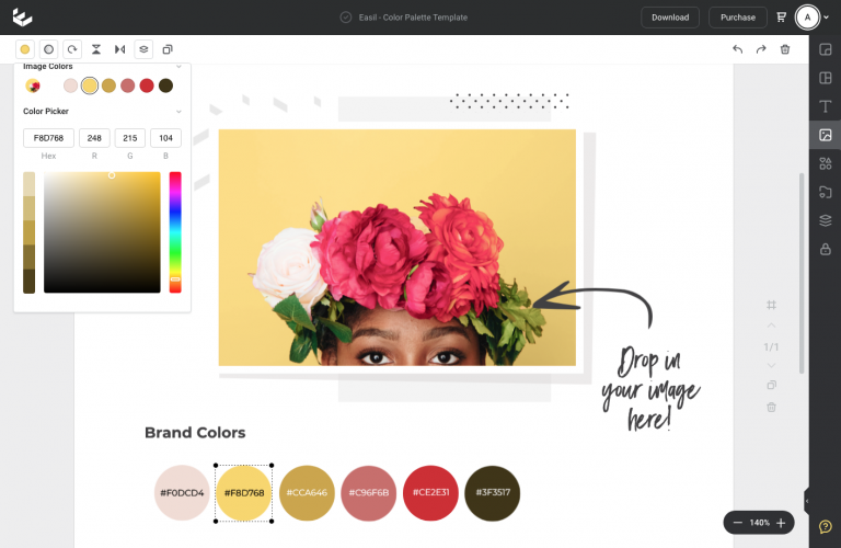 How to create a stunning color palette, with just an image - Easil