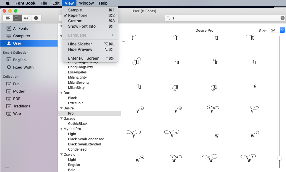 Typography Masterclass: How to access font flourishes & swirls - Easil