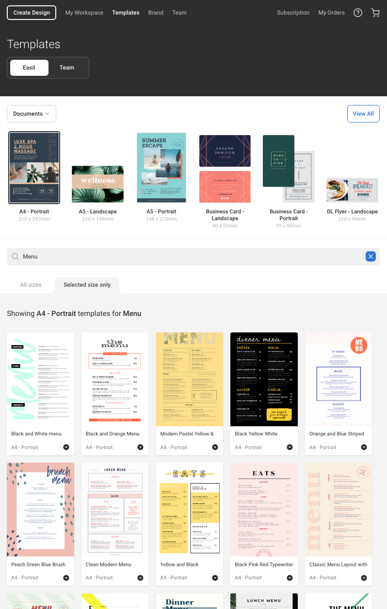 How to design a professional menu in under 30mins – Easil