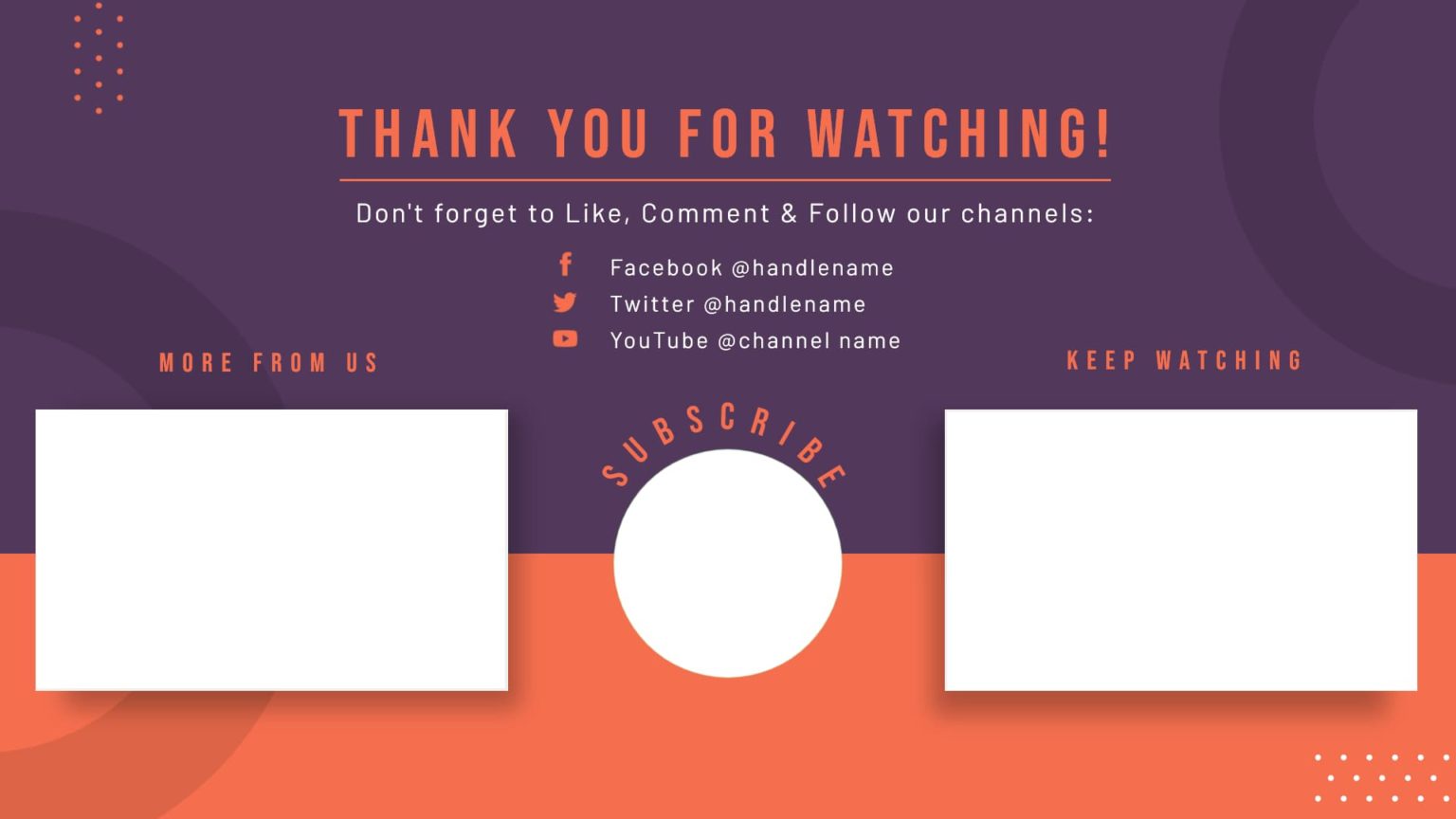 How to Design a YouTube End Screen + 5 Free Templates - Easil