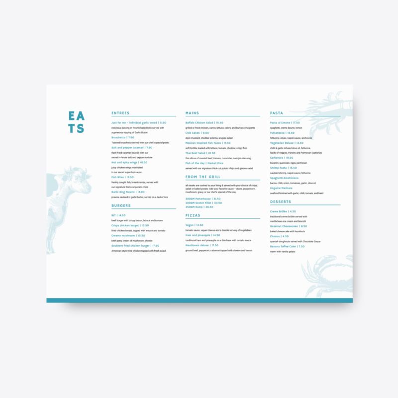 Menu Printing Australia - Easil